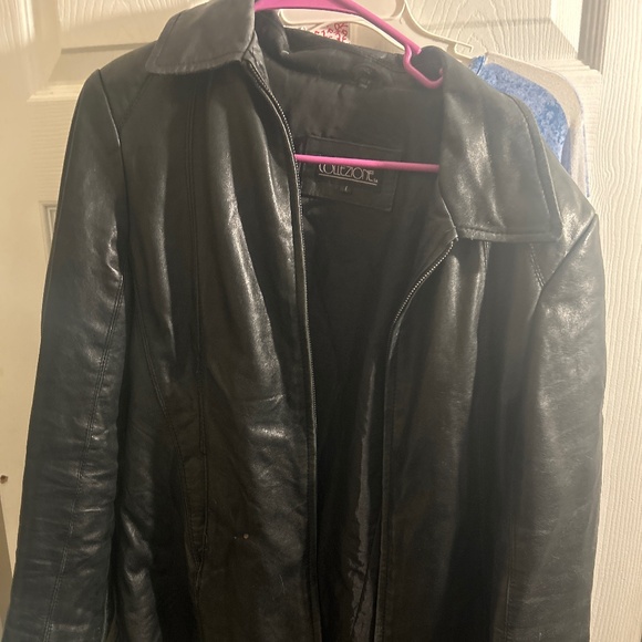 Juliana Collezione | Jackets & Coats | Vintage Womens Black Leather ...